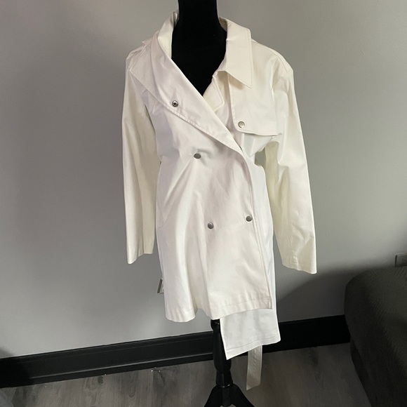 Mark Shale | Jackets & Coats | Mark Shale White Waterproof Rain Trench ...